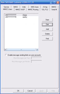 Configuring the MMSC | NowSMS