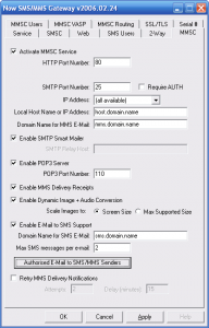 Configuring the SMTP Server | NowSMS