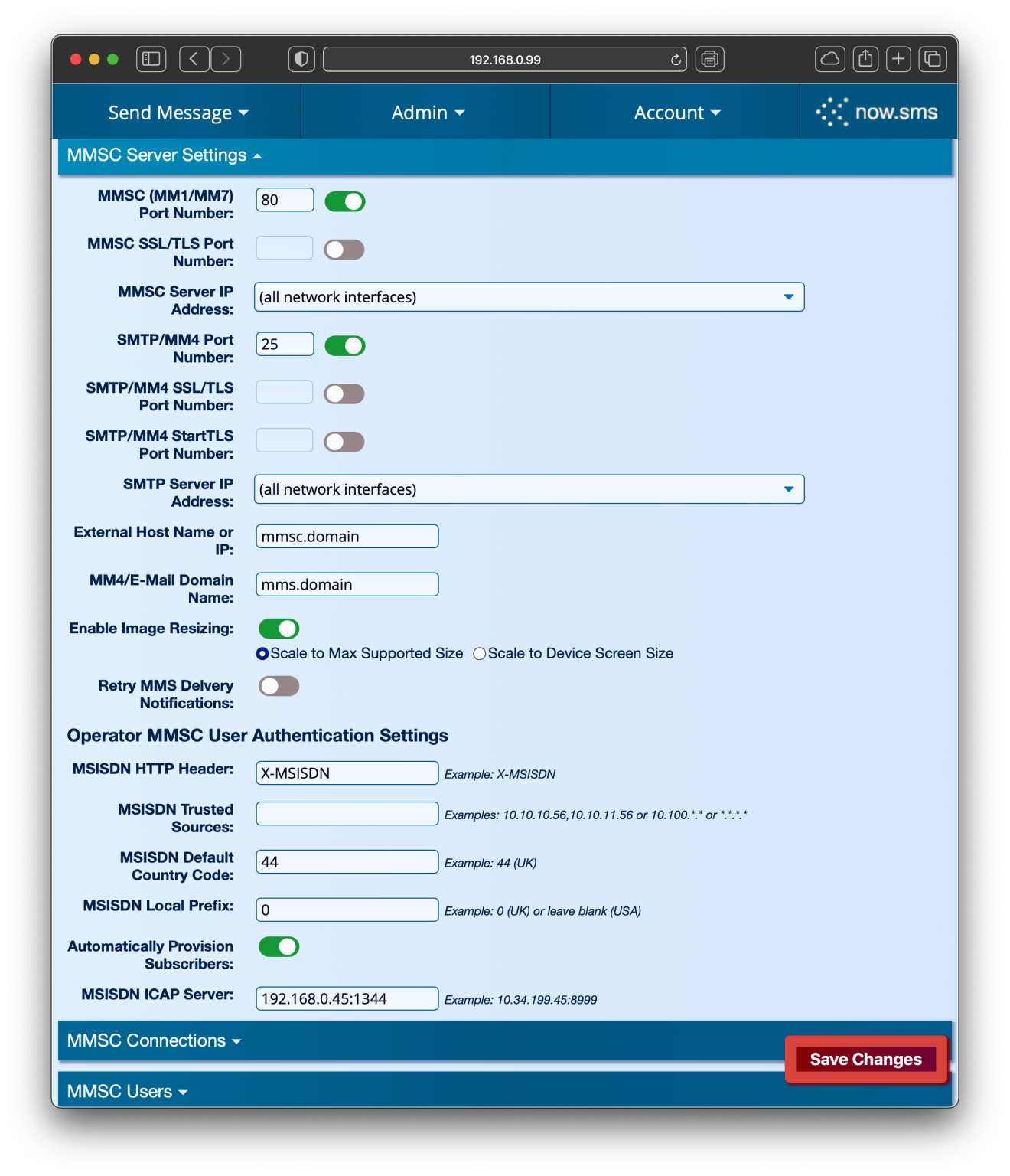 NowSMS NextGen Quick Setup: Mobile Operator MMSC | NowSMS